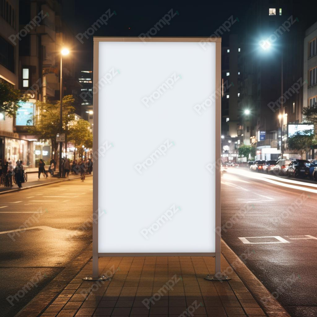 Street Advertisement Mockup | Midjourney Prompt | Prompts Club