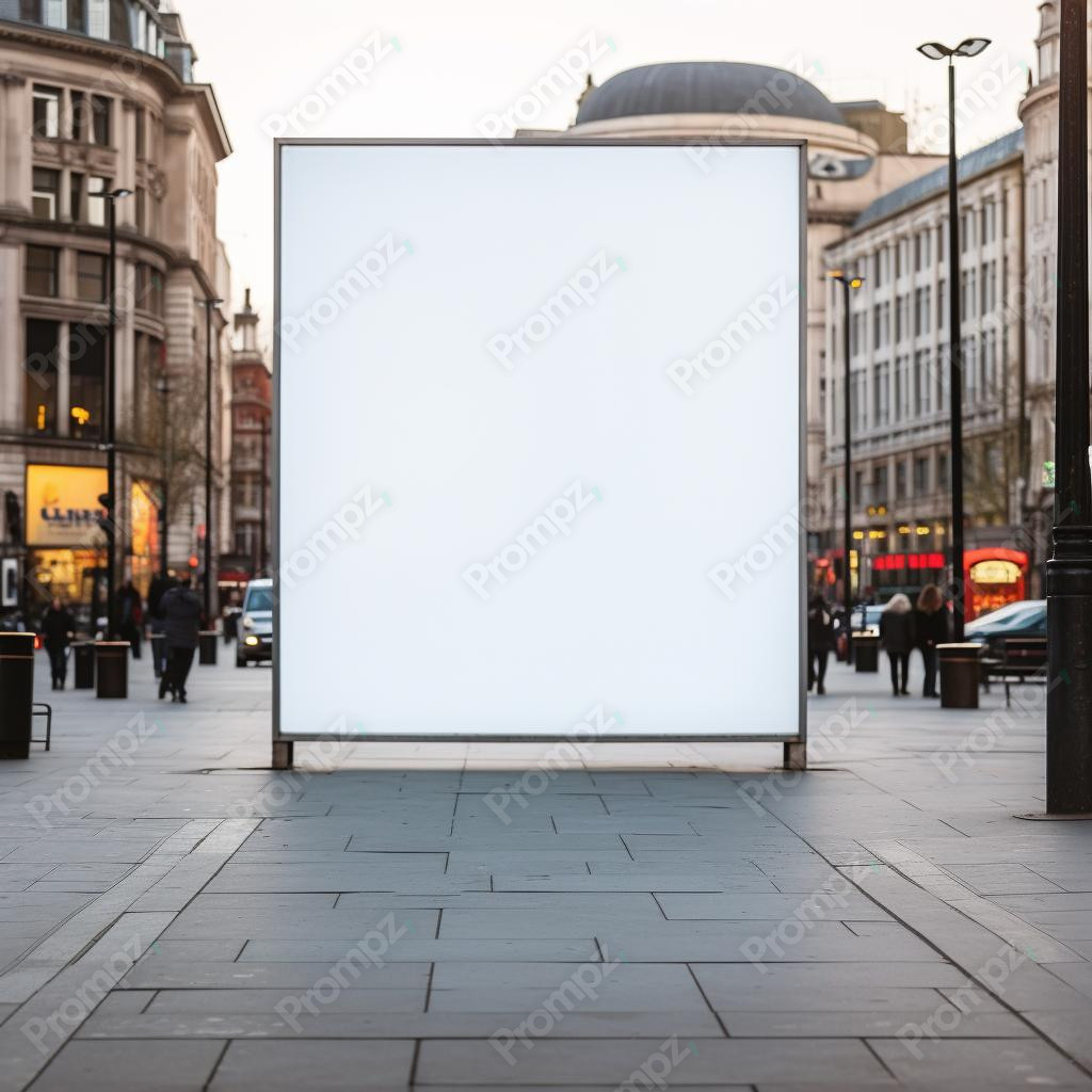 Street Advertisement Mockup | Midjourney Prompt | Prompts Club