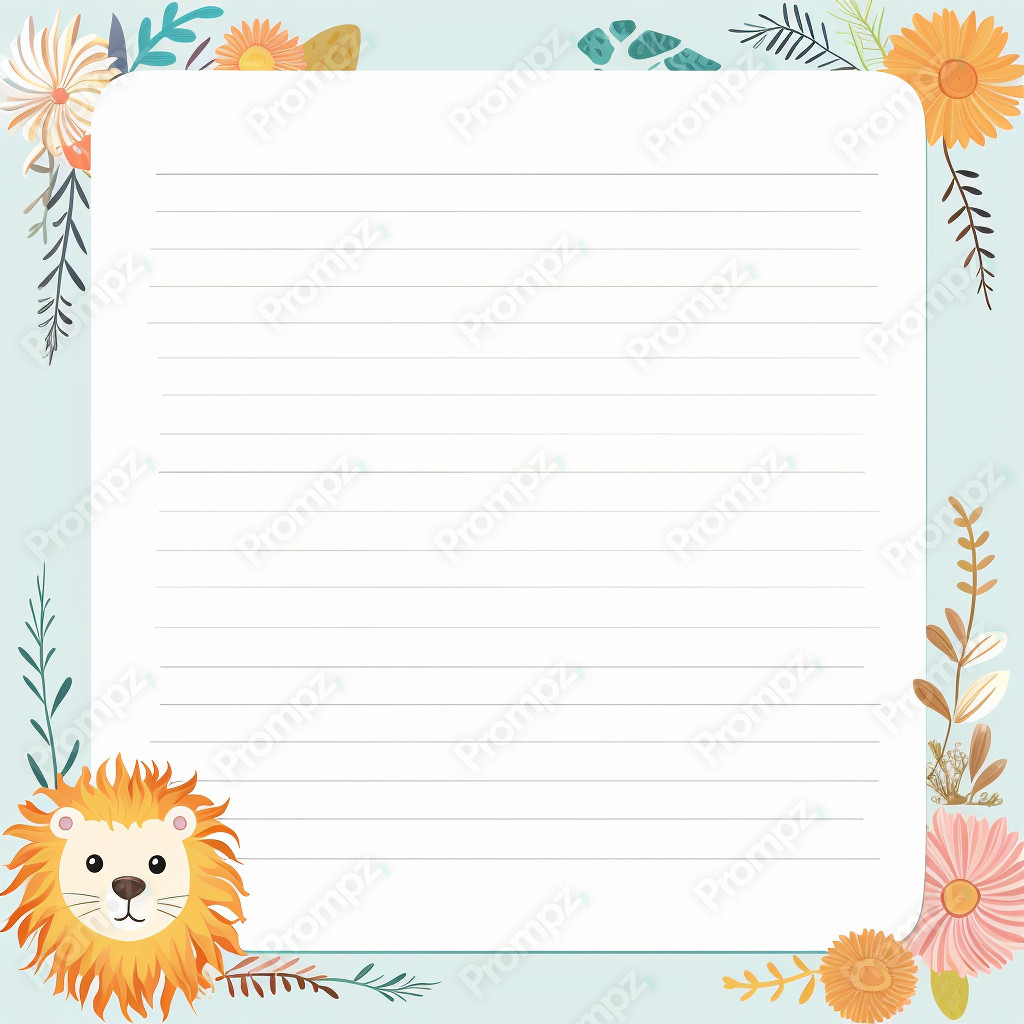Writing Page Templates for Kids | Midjourney Prompt | Prompts Club