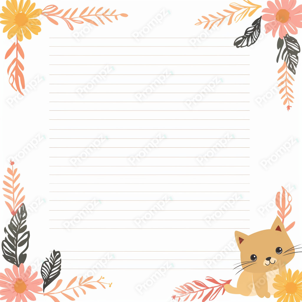 Writing Page Templates for Kids | Midjourney Prompt | Prompts Club