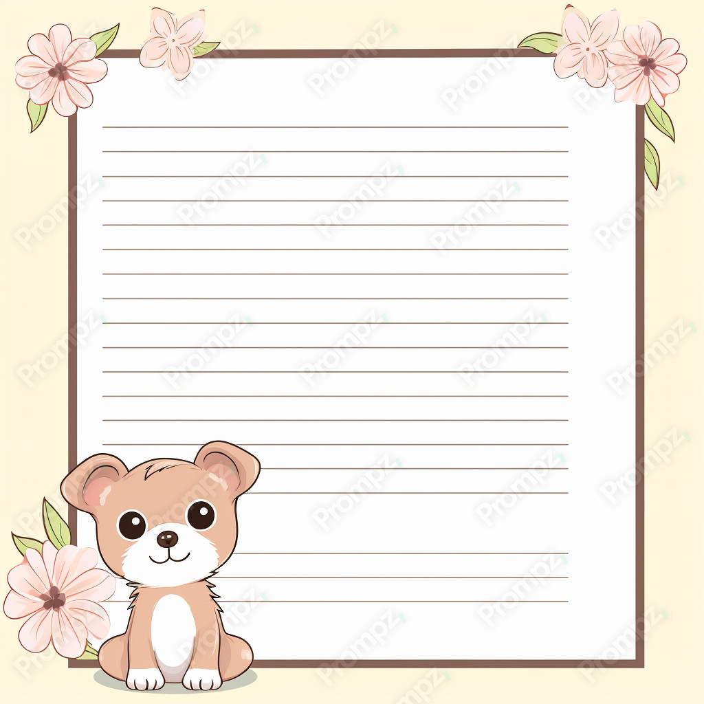 Writing Page Templates for Kids | Midjourney Prompt | Prompts Club