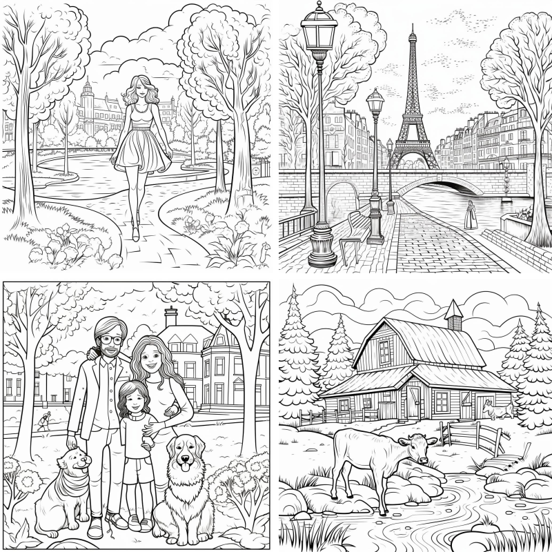 Adults Coloring Book Design | Midjourney Prompt | Prompts Club