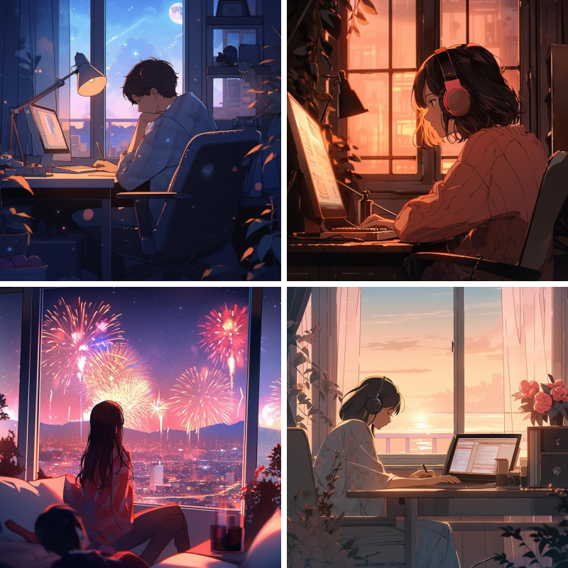 Lofi Art Wallpaper | Midjourney Prompt | Prompts Club
