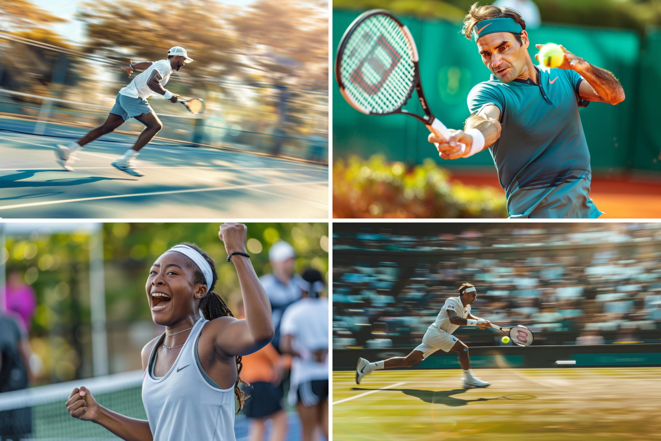 Tennis Player in Action Photography | Midjourney Prompt | Prompts Club