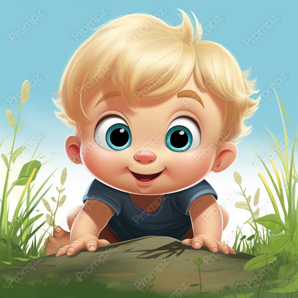 2D Cartoon Baby | Midjourney Prompt | Prompts Club