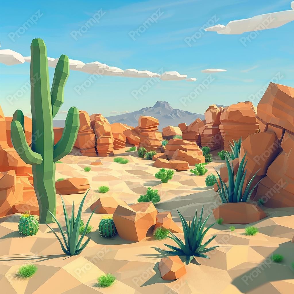 3D Gaming Vegetation Low Poly | Midjourney Prompt | Prompts Club