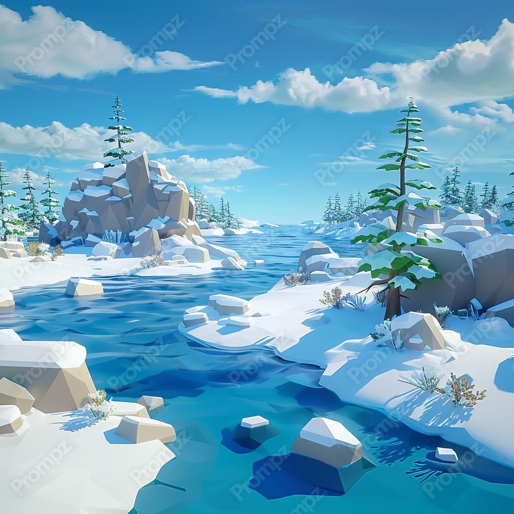 3D Gaming Vegetation Low Poly | Midjourney Prompt | Prompts Club