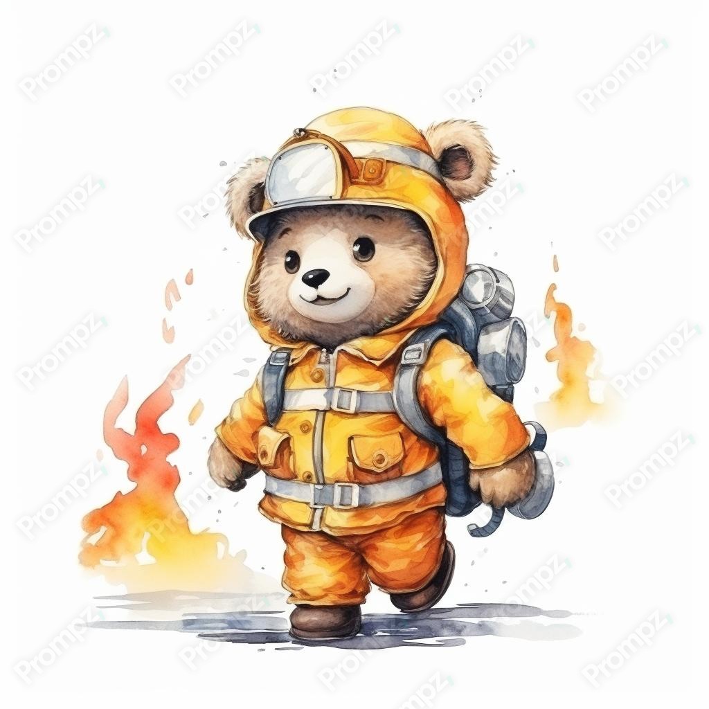 Drawing of Fireman Animals | Midjourney Prompt | Prompts Club